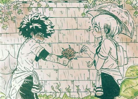 Imagenes Izuku X Ochako 💚🌸 🌸bn💚 Hero Academia Characters Hero