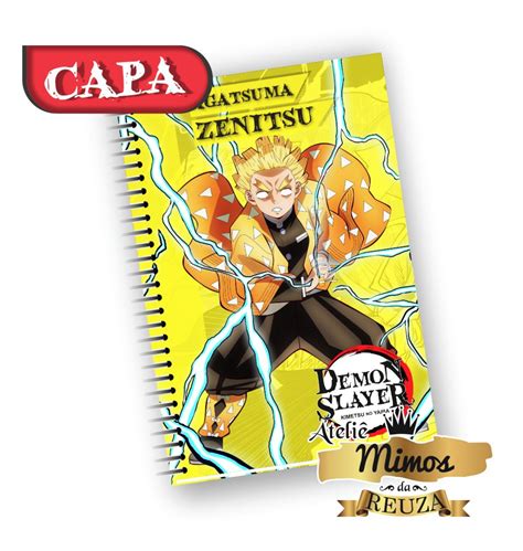 Caderno Universitário Personalizado Do Anime Demon Slayer Elo7