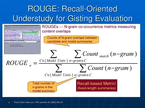 Ppt Automatic Evaluation Of Summaries Using N Gram Co Occurrence