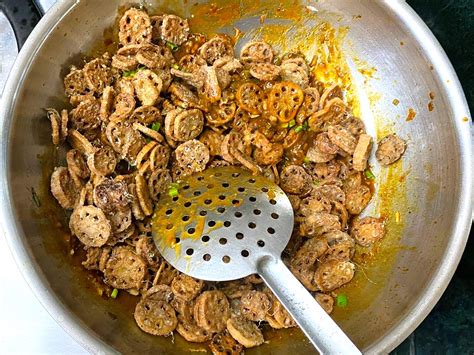 Crispy Chilli Lotus Stem Indo Chinese Recipe Foodie Trail