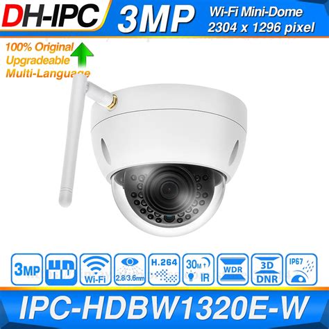 Dahua Original IPC HDBW1320E W 3MP IR Mini Dome IR 30m WiFi Network IP