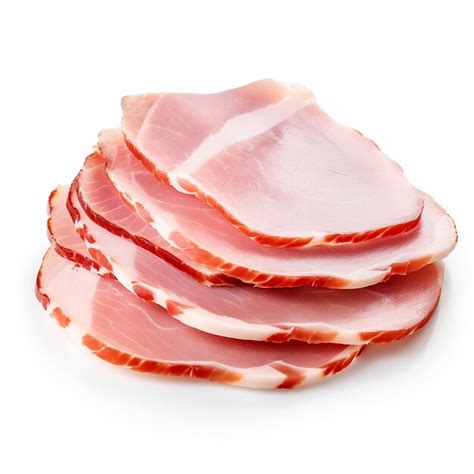 Premium Ai Image Thin Sliced Deli Ham Quartet