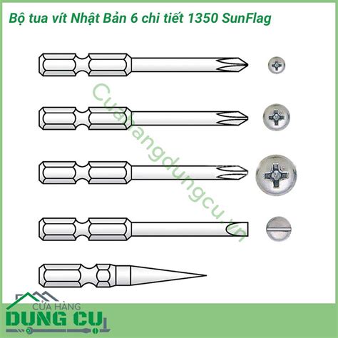 Bộ Tua Vít Nhật Bản 6 Chi Tiết 1350 Sunflag