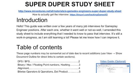 Applying To A Video Game Programming Guide Heres A Free Cheat Sheet To Make Sure You Pass Your