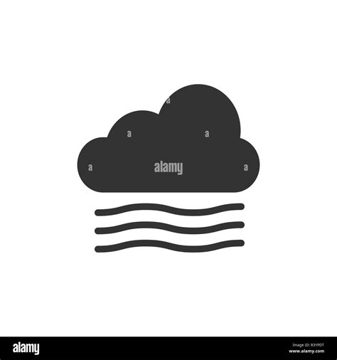 Weather Icon Fog Icon Vector Illustration Flat Stock Vector Image