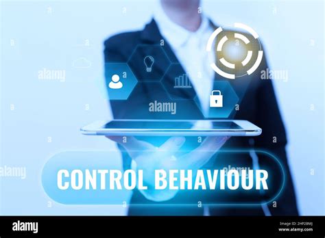 Sign Displaying Control Behaviour Business Concept Exercise Of