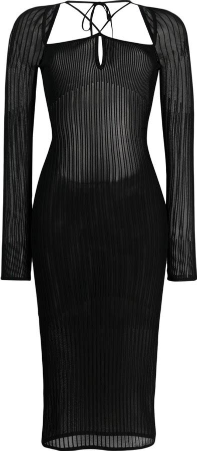 Nensi Dojaka Long Sleeve Open Back Dress ShopStyle