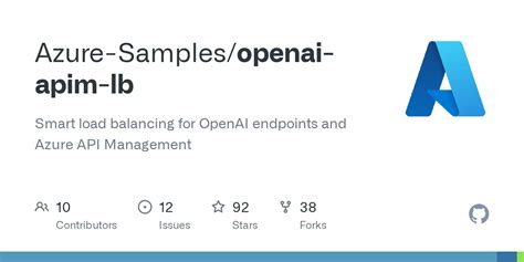 Github Azure Samplesopenai Apim Lb Smart Load Balancing For Openai Endpoints And Azure Api