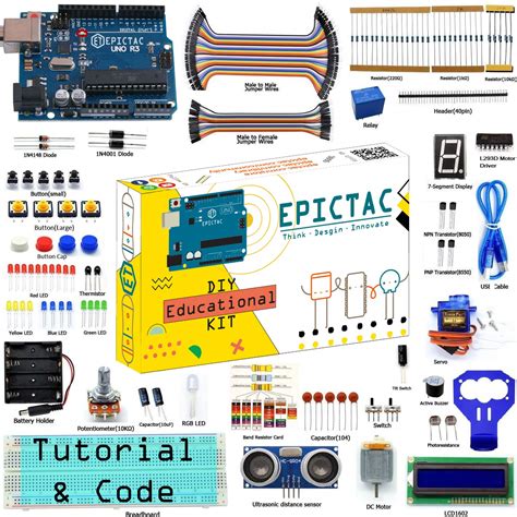 Beginners Basic Starter Kit For Arduino Uno R3 With Ultrasonic Sensor
