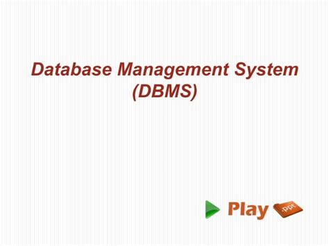 Database Management System Ppt Pptx
