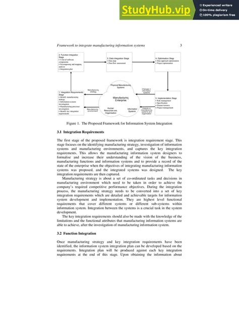 A Framework To Integrate Manufacturing Information Systems Pdf