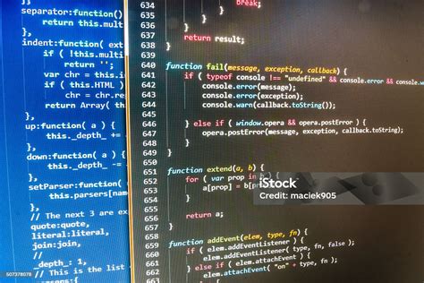 Kode Pemrograman Pengembang Perangkat Lunak Di Komputer Foto Stok Unduh Gambar Sekarang Istock