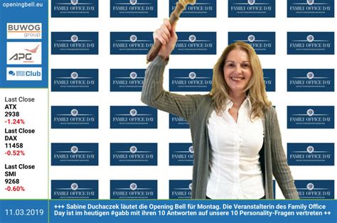 Sabine Duchaczek läutet Opening Bell für Montag boerse social