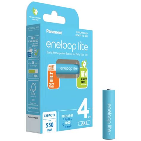 Eneloop Lite Aaa 550 Mah 4 Pack Anand International Ltd