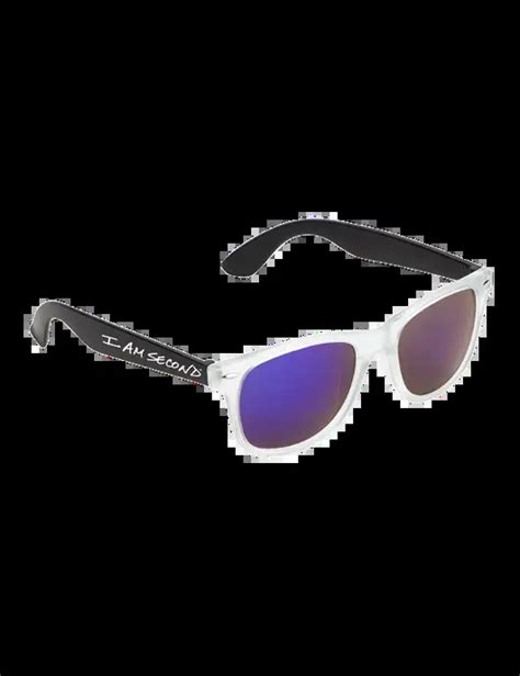 Key West Black Mirrored Sunglasses Wi Am Second Logo