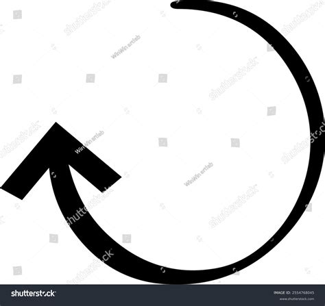 Hand Drawn Circular Arrow Creating Continuous Stock Vector Royalty