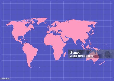 파란색 배경에 격리된 세계 지도 벡터입니다 플랫 어스 웹 사이트 패턴에 대한지도 템플릿 연례 보고서 인포 그래픽 전 세계 여행 지도 실루엣 배경 0명에 대한 스톡 벡터 아트