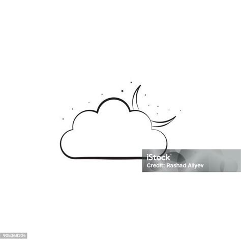 밤 구름 표시 아이콘입니다 날씨 표시 아이콘의 요소입니다 프리미엄 품질 그래픽 디자인입니다 표지판 개요 기호 웹사이트 웹 디자인 모바일 애플 리 케이 션 정보 그래픽 컬렉션