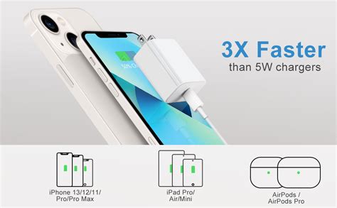 Lot De 2 Chargeurs Rapides Pour Iphone 14 13 12 11 Certifié Apple
