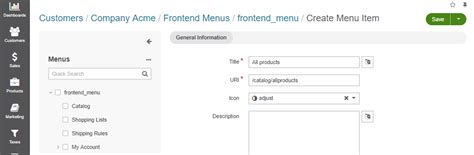 Add All Products Page To Storefront Menus Per Customer Orocommerce