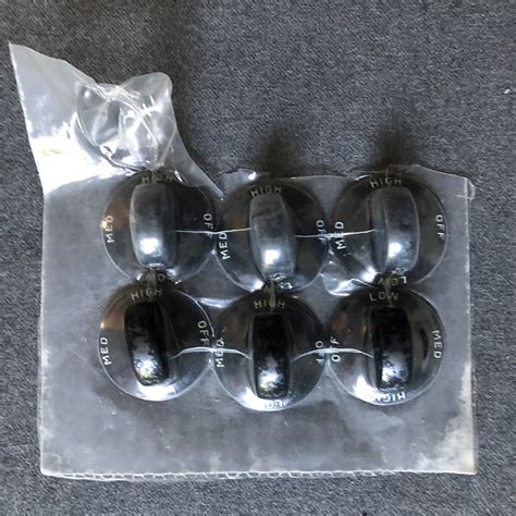 Lot Of 6 Vintage Nos Rugar Bakelite Pointer Knobs In Black Reverb