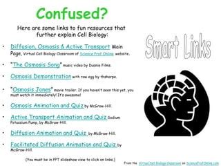 Diffusion Osmosis Lecture PowerPoint VCBCct Ppsx Chemistry Science