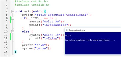 Estrutura Condicional Linguagem C