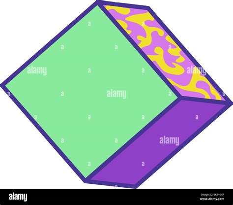 Colorful Cube Optical Illusion Geometric Shape Stock Vector Image