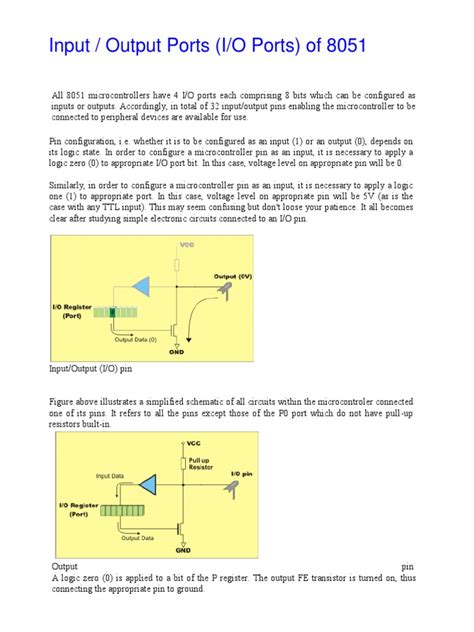 Input Output Ports Of 8051 Electronic Design Electricity