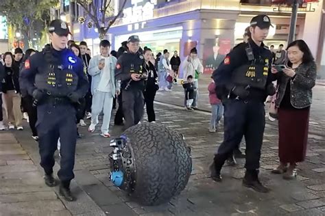 Chinese Police Introduce Ball Shaped Patrol Robot Equipped With Tear