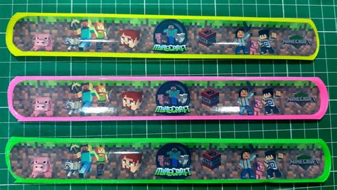 Pulseira Bate Enrola Minecraft Elo7 Produtos Especiais