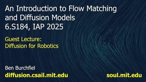 Mit 6s184 Flow Matching And Diffusion Models Lecture 5 Diffusion
