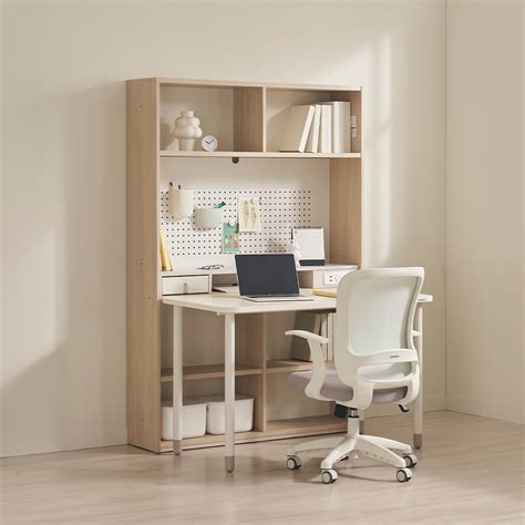 아이누리 기본책상 And 스테이주니어 책장 세트 1200모니터선반형