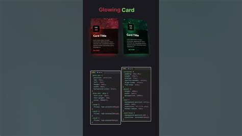 Glowing Cards Ui With Html Css And Js Frontend Dev Magic Shorts