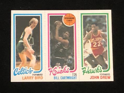 Nm 1980 81 Topps Basketball Larry Bird Rookie W Cartwrigh
