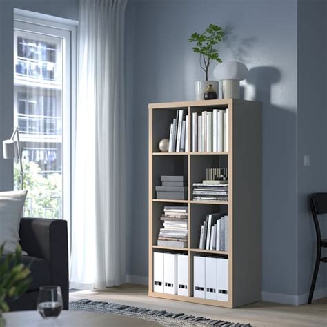 Kallax Cube Storage Unit Grey Wood Effect Ikea Uk