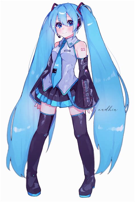 Hatsune Miku Vocaloid Drawn By Nadhia Danbooru