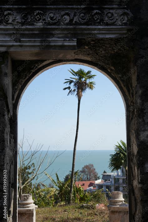 Gothic Arches On Blue Sky Background Elements Of Architecture Ancient
