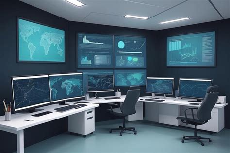 Premium Photo Computers Displaying Scientific Simulations Vector Illustration In Flat Style