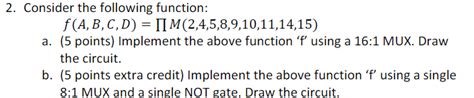 Solved 2 Consider The Following Function Chegg