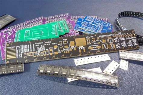 【電子工作 Pcb】様々な表面実装部品のサンプルパターンが印刷された『pcb Ruler』、基板設計の際に手元に置いておくと便利ですね！ ぶらり＠web走り書き