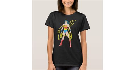 Wonder Woman Holds Lasso 5 T Shirt Zazzle