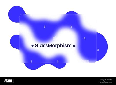 Transparent Frame In Glass Morphism Or Glassmorphism Style Metaballs