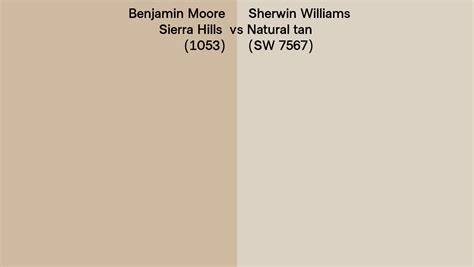 Benjamin Moore Sierra Hills 1053 Vs Sherwin Williams Natural Tan SW