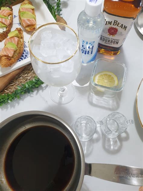 짐빔 위스키 얼그레이 하이볼 만드는법 하이볼 재료 황금비율 얼그레이 시럽 레시피 네이버 블로그