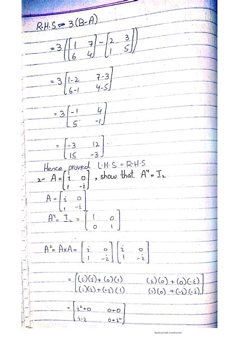 solution learn addition subtraction and multiplication of matrixes