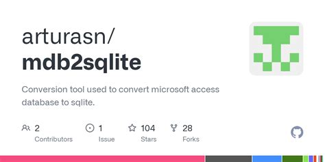 Github Arturasnmdb2sqlite Conversion Tool Used To Convert Microsoft Access Database To Sqlite