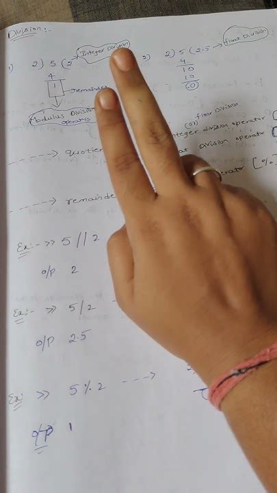 Short 6 Division Operator Python Math Python3 Class Pythonforbeginners