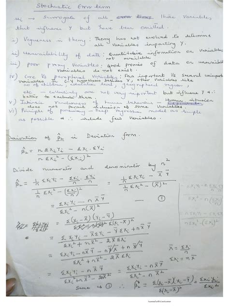 Intro Stochastic Error Tern 1 Pdf