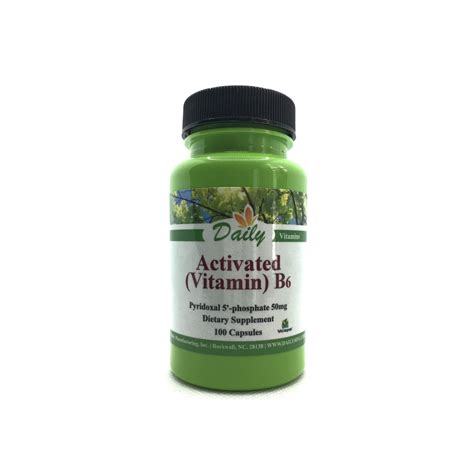 Dailys Activated Vitamin B6 Coenzyme Pyridoxal 5 Phosphate 100